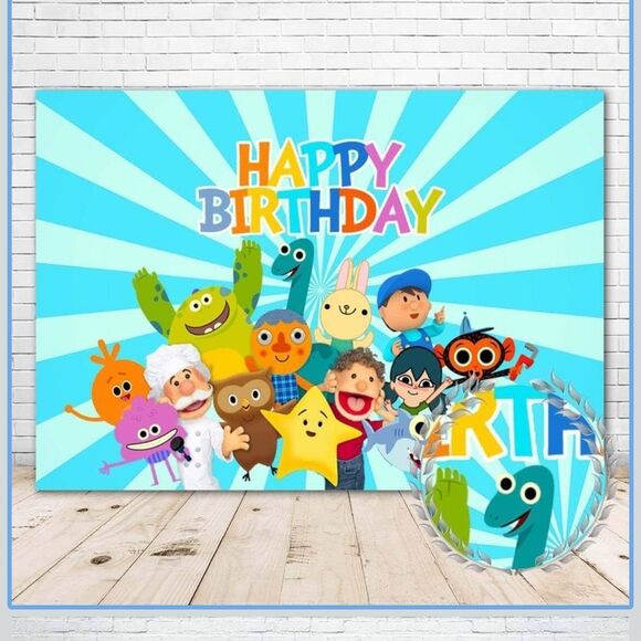 No Brand | Party Supplies | Nwt Super Simple Songs Backdrop Cartoon ...